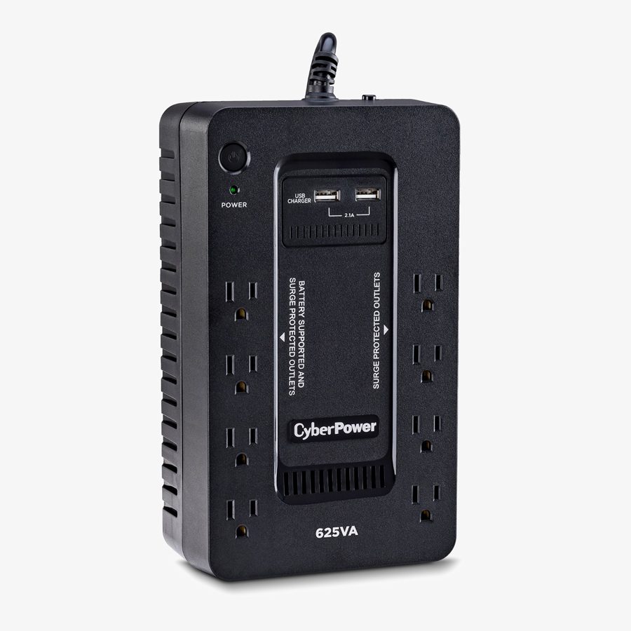 BATTERY BACKUP, 360W/625VA, 8 OUTLET, 2 USB-A | American Time