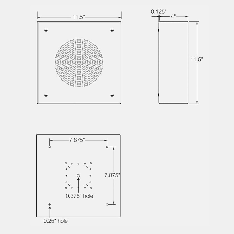 American Time | Lowell Mfg Surface Mount Baffle for 8-Inch Speaker