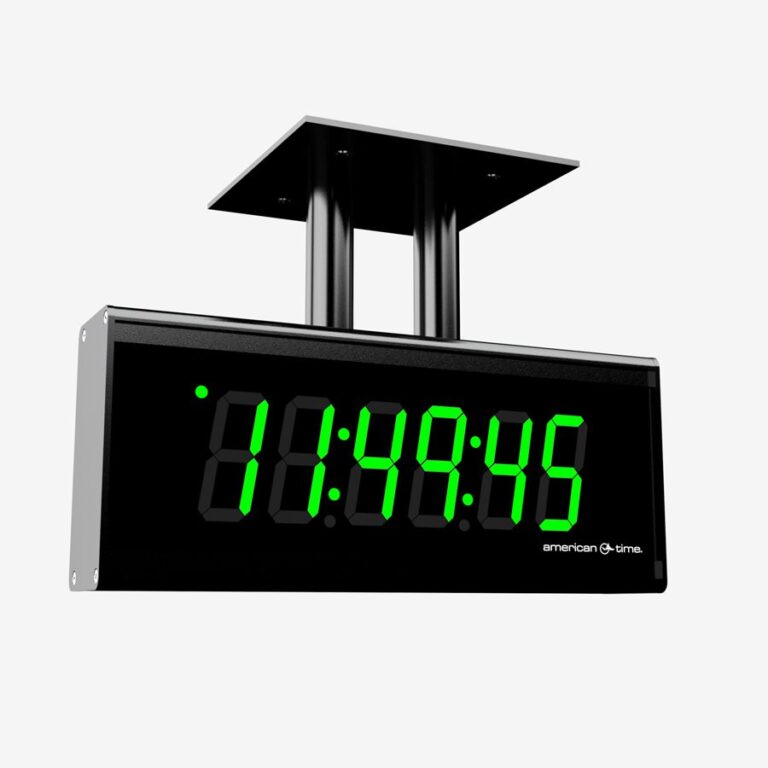 3-Wire Synchronous Digital Clock, 2.5" Green 6-Digit, Single-Face ...