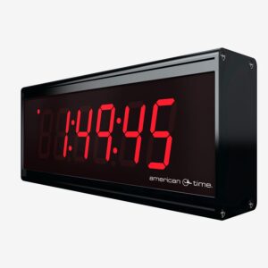 3-Wire Synchronous Digital Clock, 2.5" Red 6-Digit, Surface-Mount, 120V