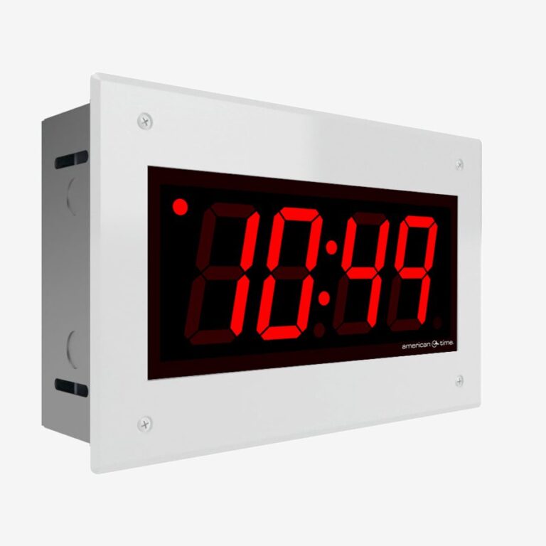 Flush mount digital Power over Ethernet (PoE) clocks illuminate the ...