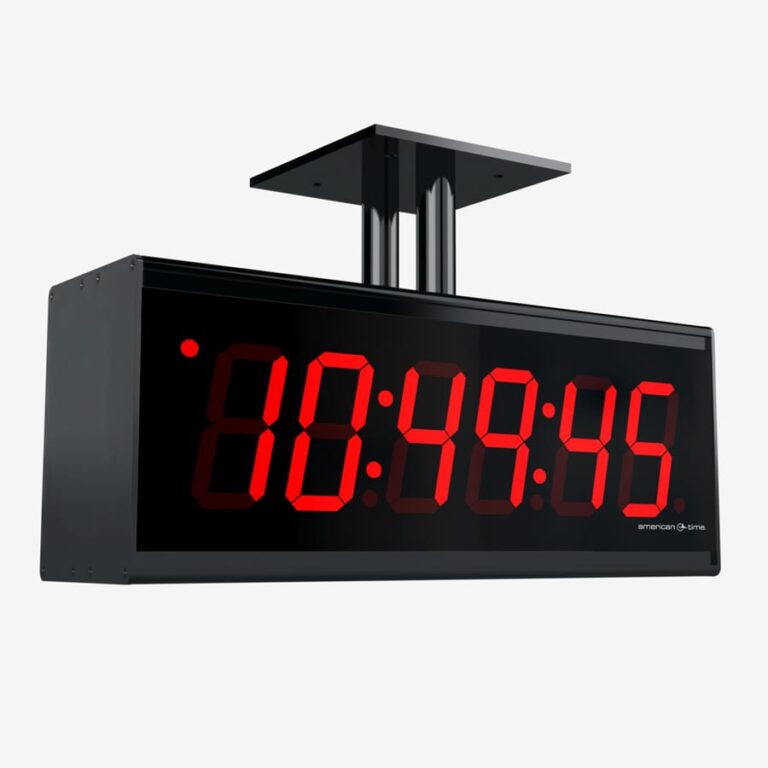 Bright and bold, these durable wireless digital clocks display time ...