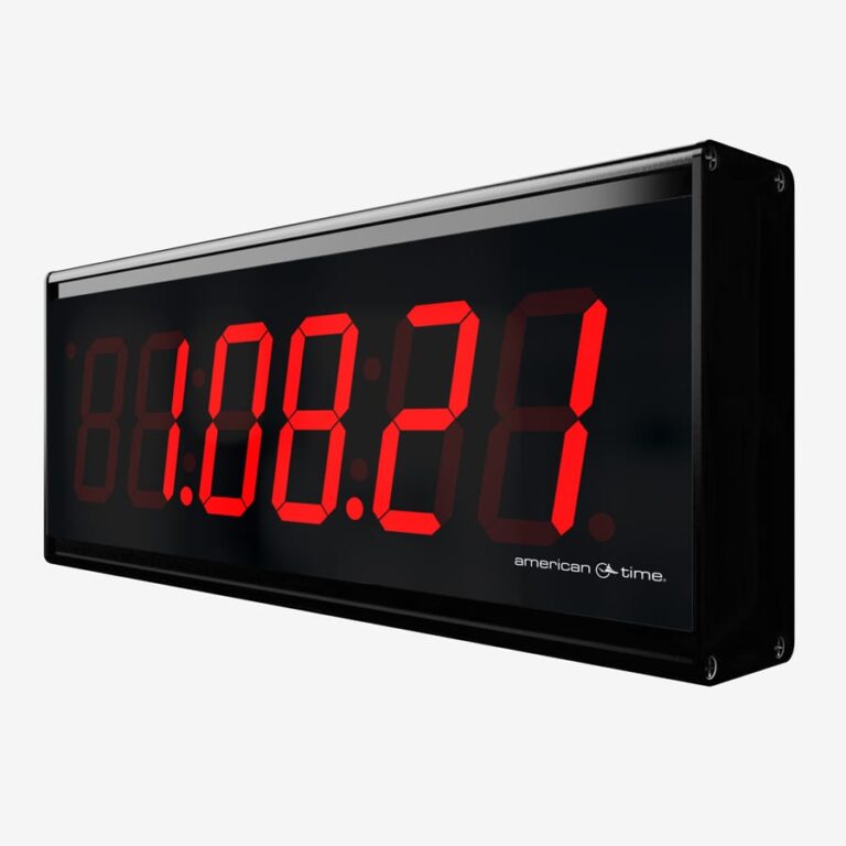 Bright and bold, these durable wireless digital clocks display time ...
